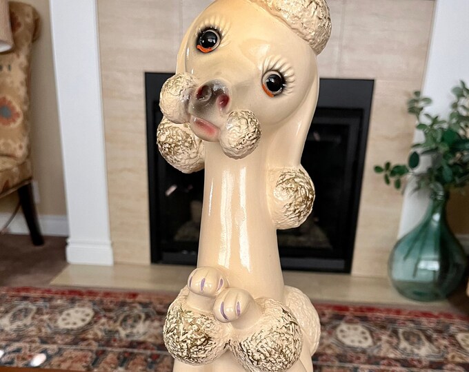 Vintage 1962 Very Large French Poodle Coin Bank by Silvestri Bros. Co ...