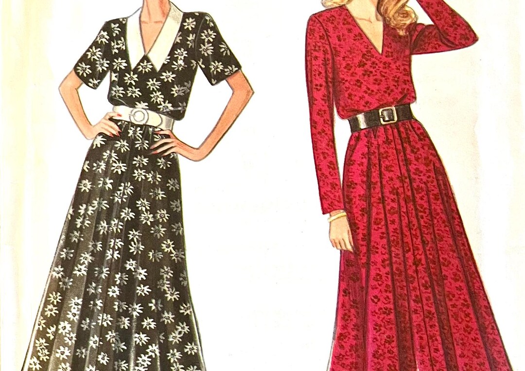 UNCUT 1994 Simplicity 9149 Misses' Full-skirted Midi or Maxi Dress With ...