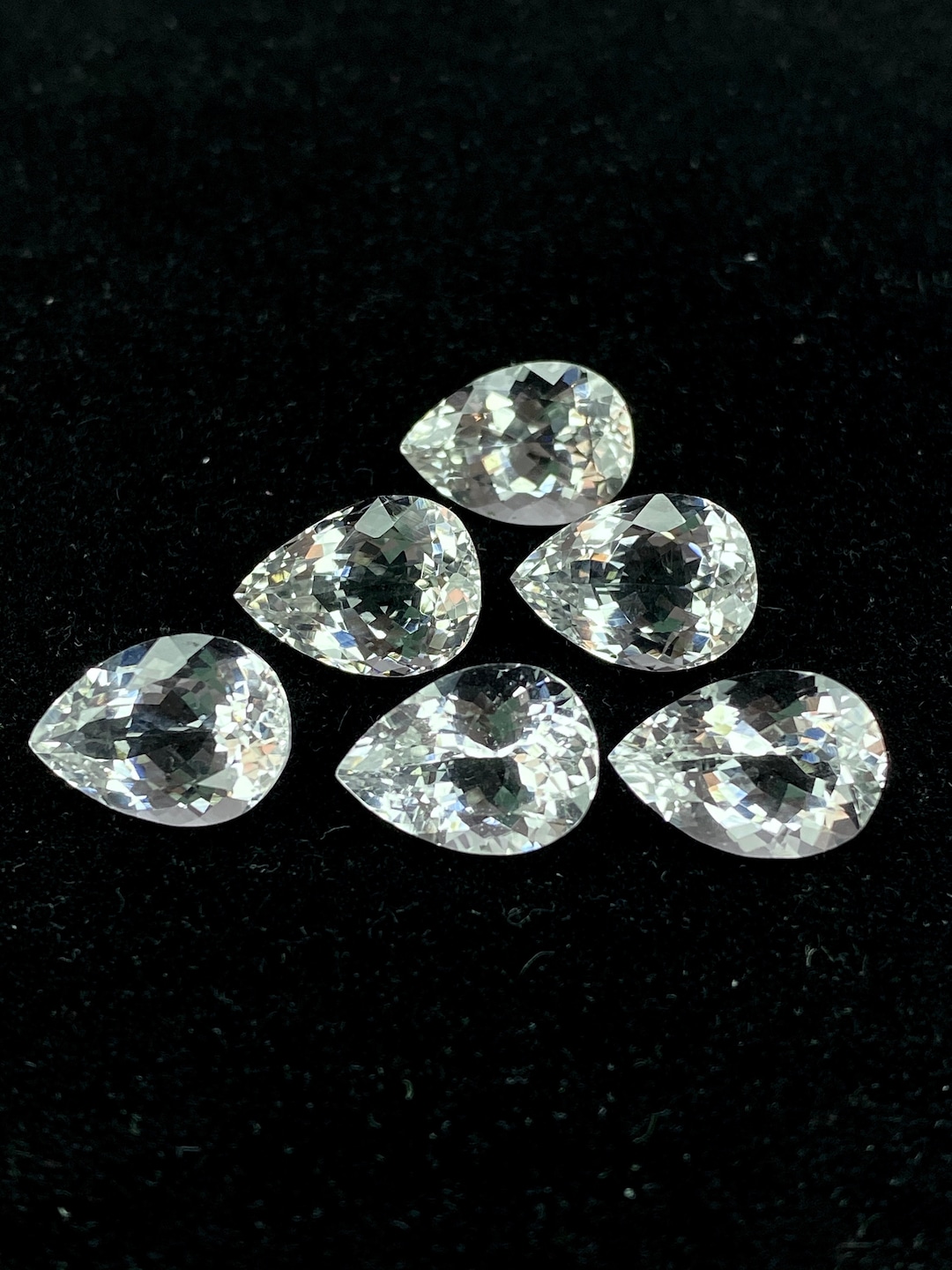 Natural White Topaz Pear Cut Gemstone: Faceted Brilliant Cut - Etsy