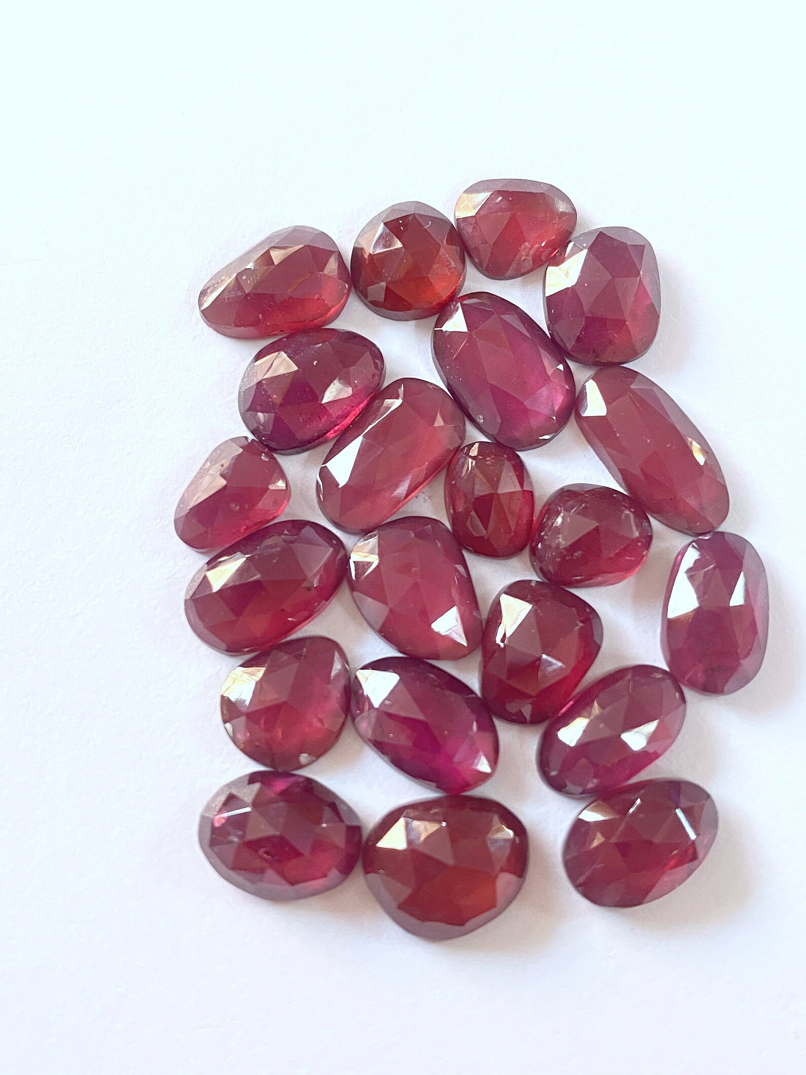 Natural Garnet Rose Cut 61.60Carats Gemstone Good Quality | Etsy