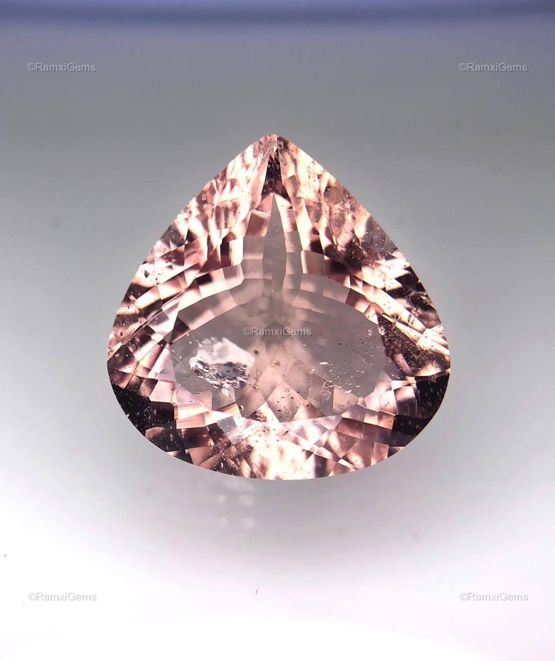 8.95 Cts Brilliant Cut Morganite Gemstone, Morganite Faceted, Natural ...