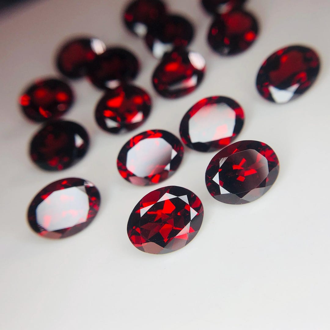 Vary Rare Red Garnet Stone Loose Gemstone Faceted Natural Garnet Stone ...