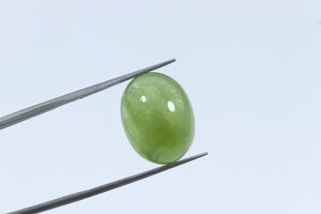 14.75Cts Natürlicher Grüner Grossular Granat Oval Cabochon Edelstein ...