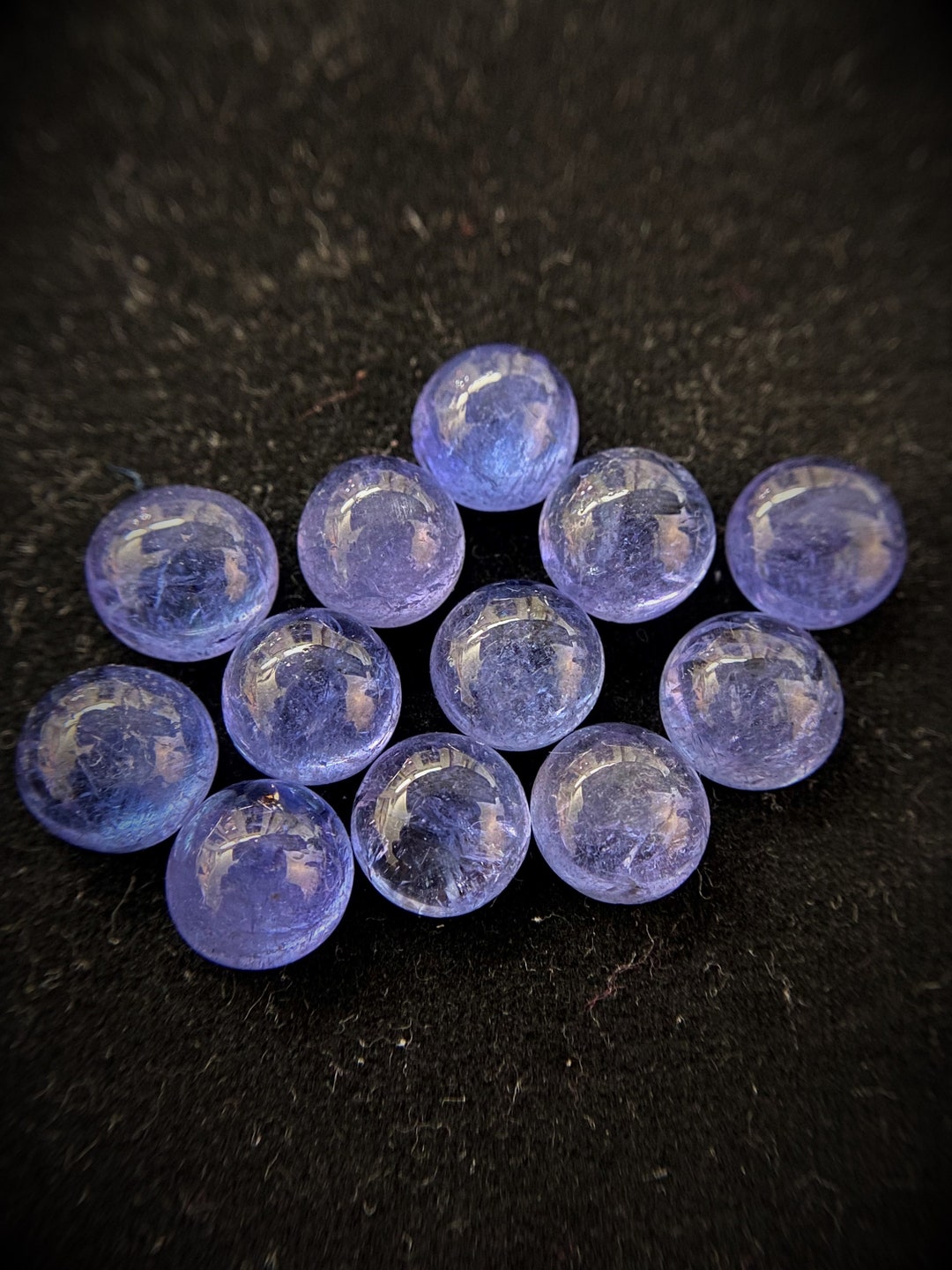 Tanzanite Cabochon Gemstone: 7.5mm Round Loose Stone, 24.50 Carat - Etsy