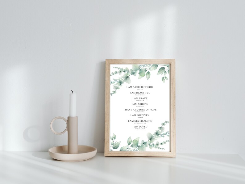 Daily Affirmations Scripture Verse I Am Loved I Am a Child of God ...