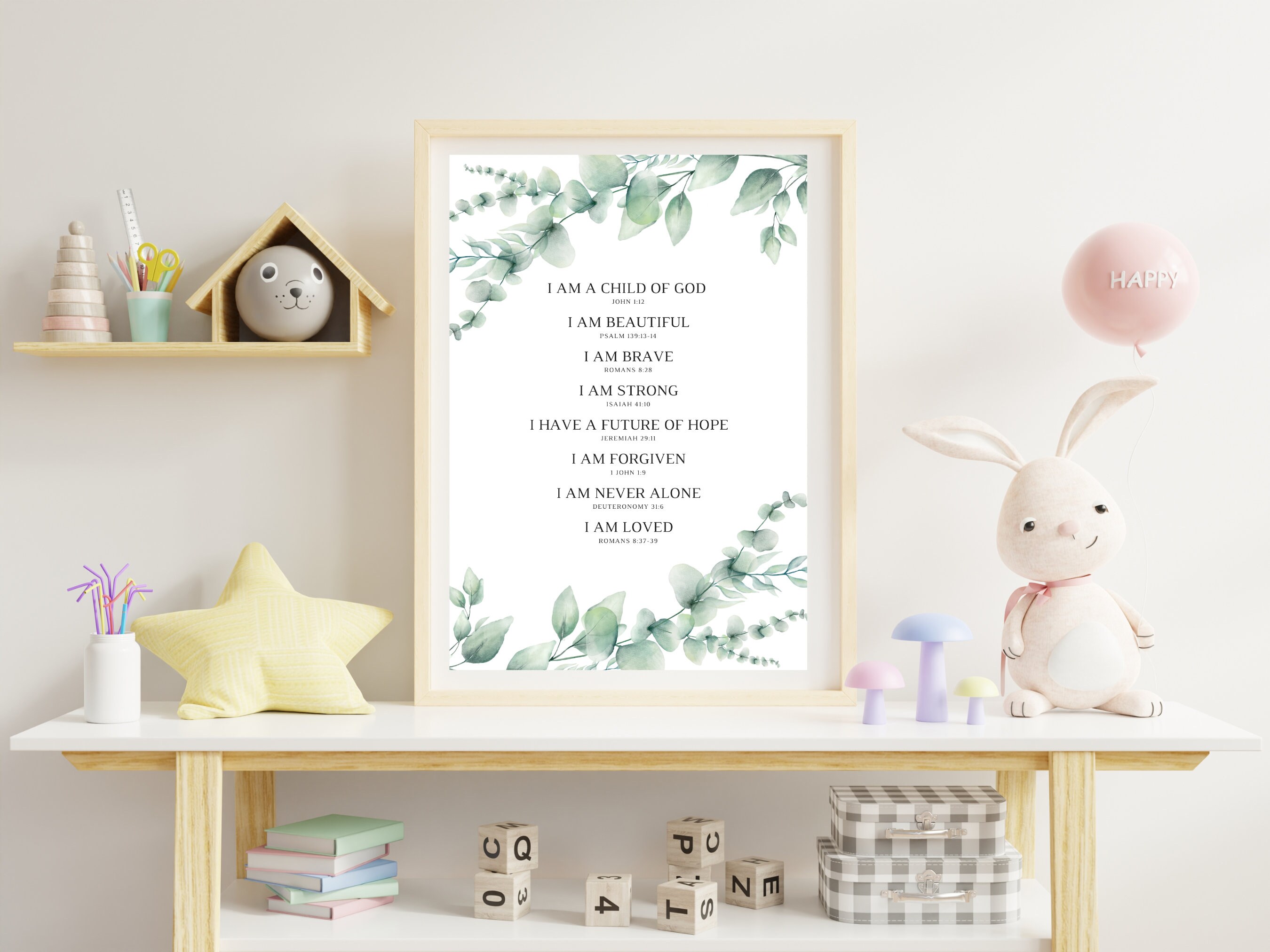 Daily Affirmations Scripture Verse I Am Loved I Am a Child of God ...