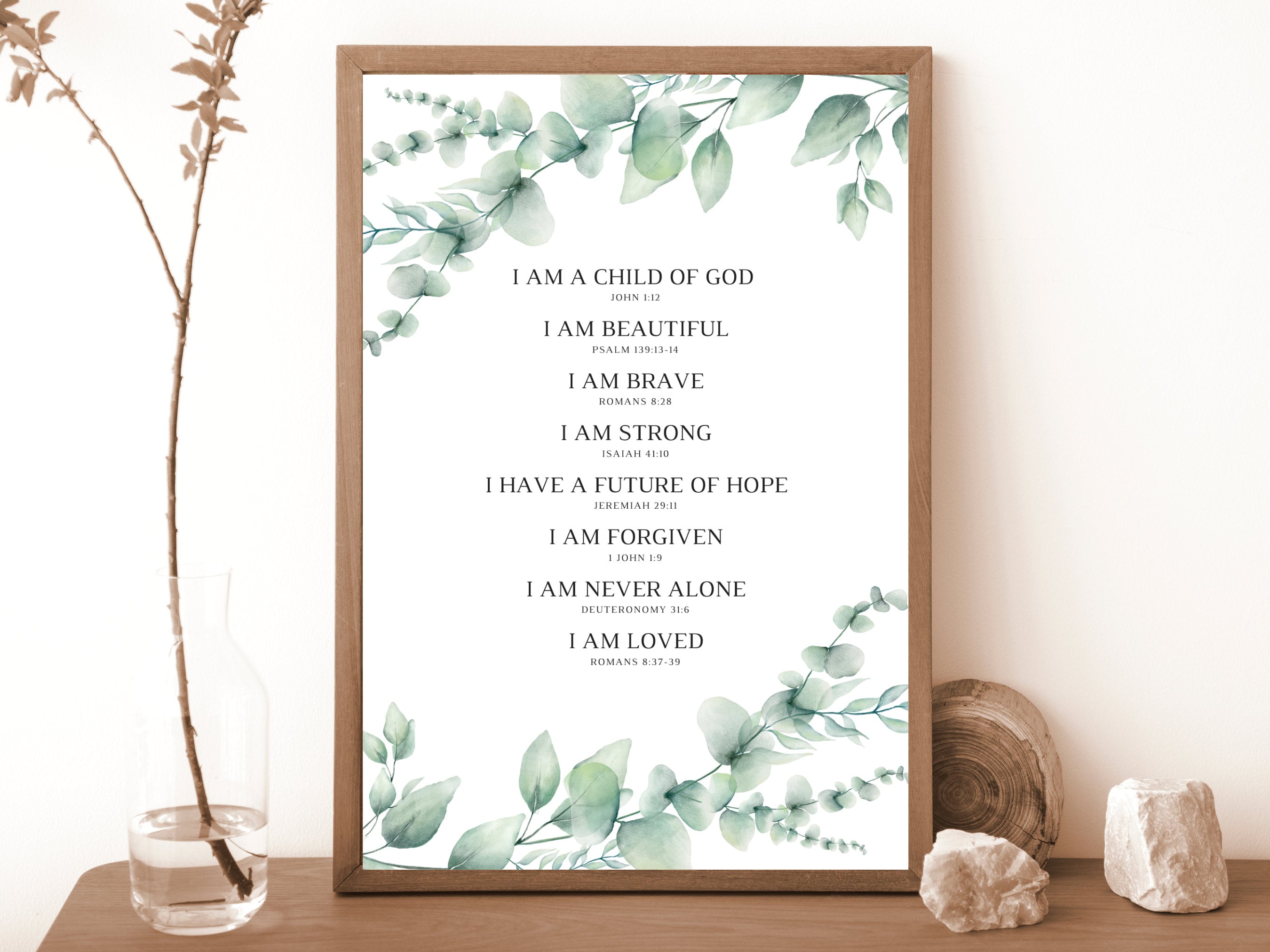 Daily Affirmations Scripture Verse I Am Loved I Am a Child of God ...