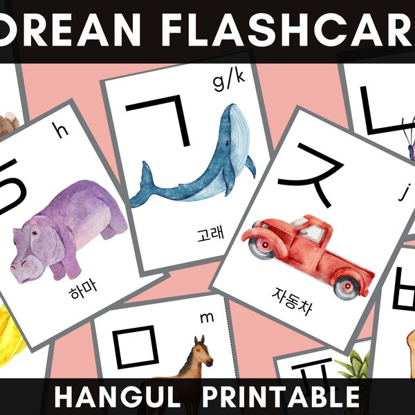 Korean Flashcards - Etsy