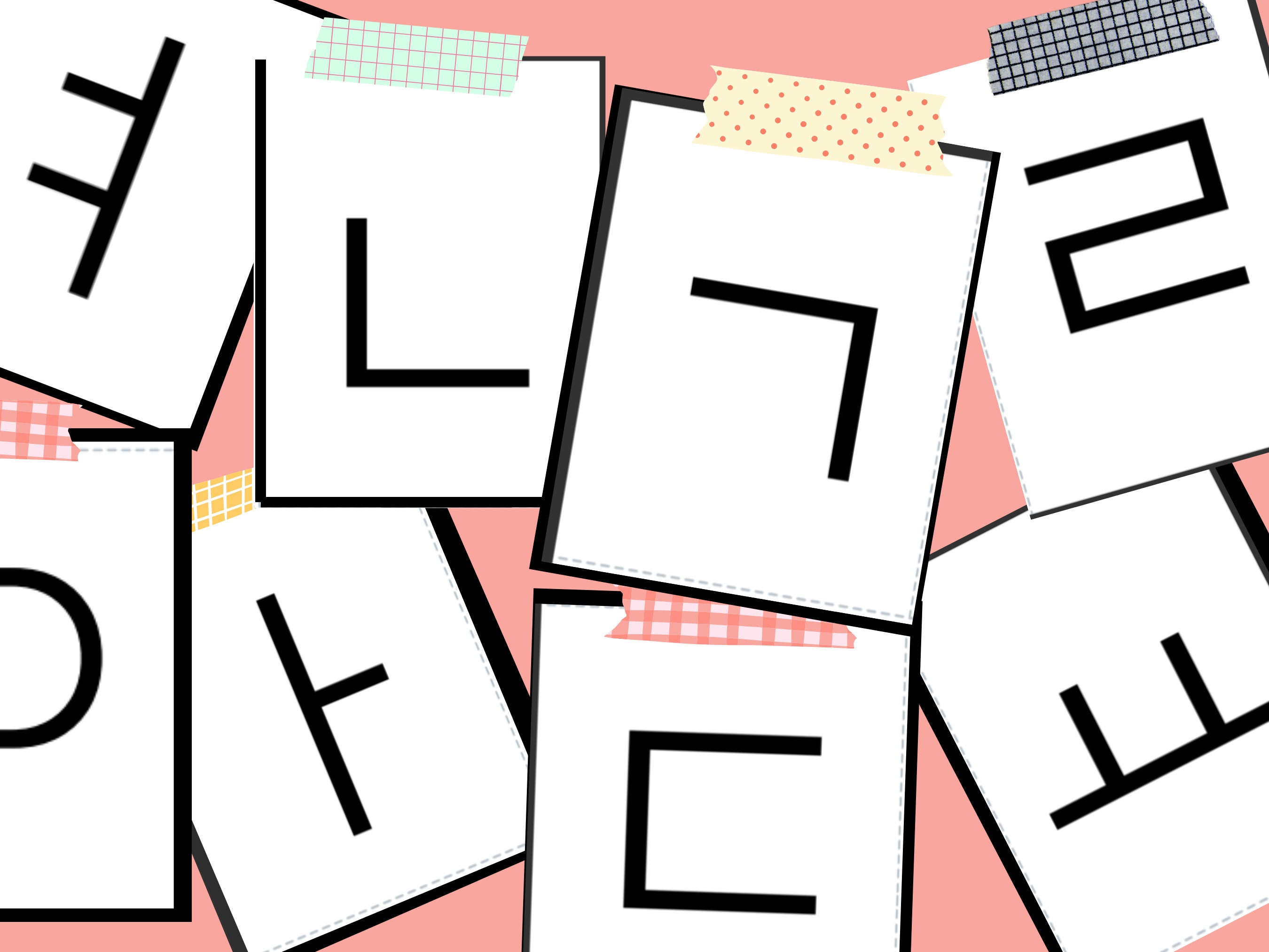 Korean Hangul Flashcards Alphabet Consonants and Vowels - Etsy UK