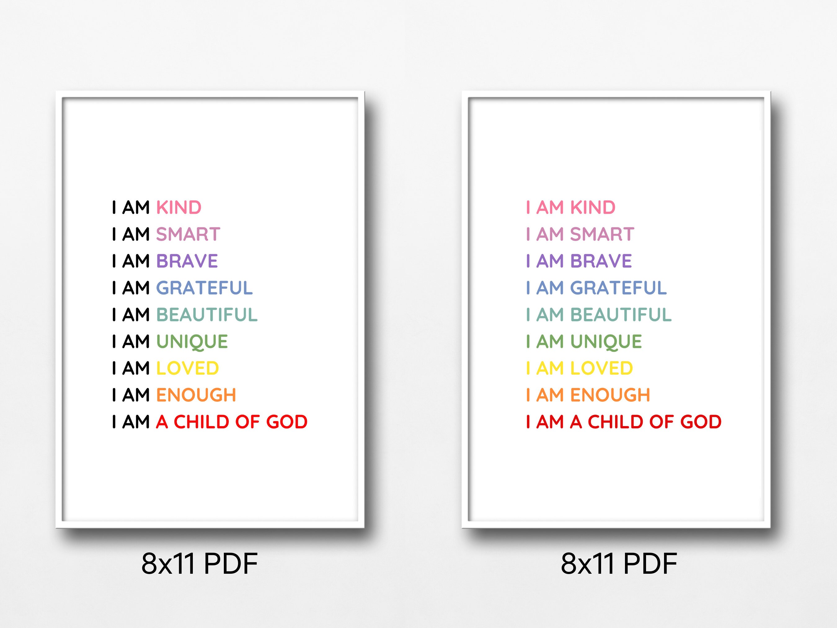 Affirmations Poster, Child of God, Classroom Poster, Homeschool Decor ...