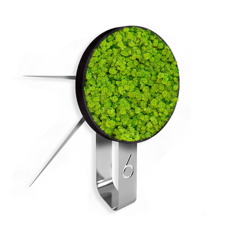 Green Clock, Moss Clock, Handmade Clock, Wall Clock, Decorative Clock ...