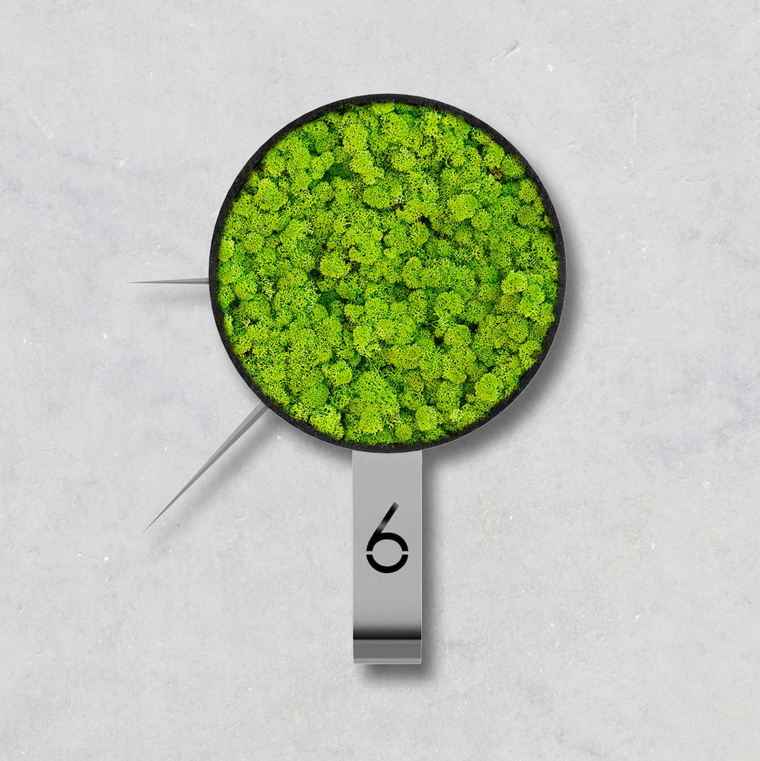 Green Clock, Moss Clock, Handmade Clock, Wall Clock, Decorative Clock ...