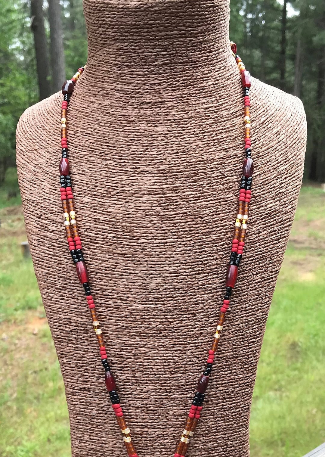 Mountain Pathways Ojo De Venado Beaded Double Strand Necklace - Etsy
