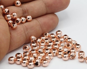 Rose Gold Spacer Beads - Etsy