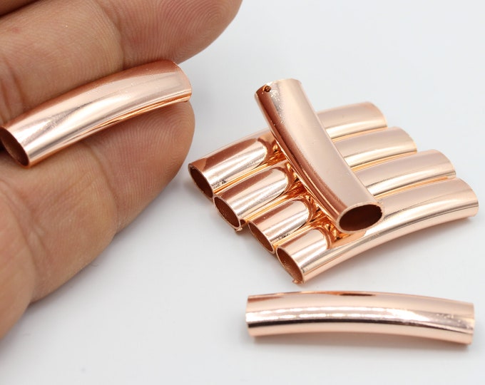 2mm Thick 14K Gold Filled Curved Tubes, Noodle Tubes, Semi Circle ...