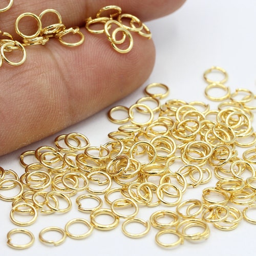 10 Pcs/pkg 14K Gold Filled Open Jump Rings 21 Gauge 0.7 Mm - Etsy Israel