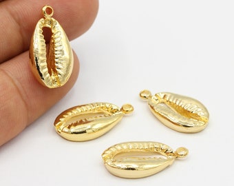 Gold Plated Cowrie Shell - Etsy