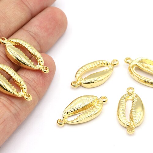 15x20mm 24 K Shiny Gold Plated Pearl Shell Pendants Pearl - Etsy