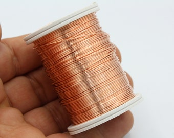 Copper Wire 28g Round DS 5-100ft - Etsy
