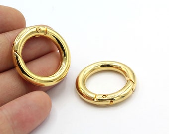 24k Gold Plated Key Chain, Split Key Chain Rings, Key Chain and ...