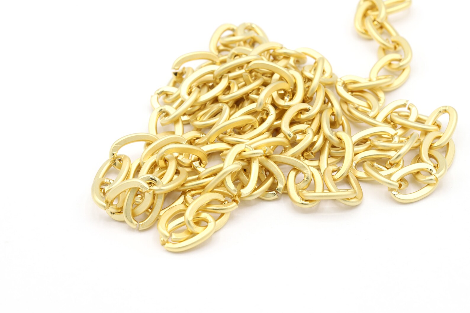 9x13mm 24 k Mat Gold Plated chain Mat Gold Plated handmade | Etsy