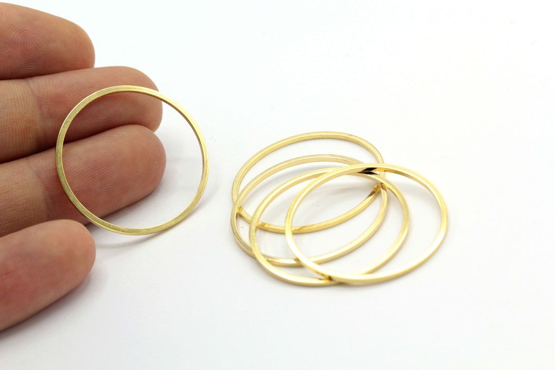 30mm 24 K Shiny Gold Plated Closed Ring, Gold Plated Closed Circle ...