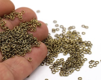 250 Pcs 0.85x9mm Raw Brass Jump Rings, Bulk Raw Brass Jump Rings ...