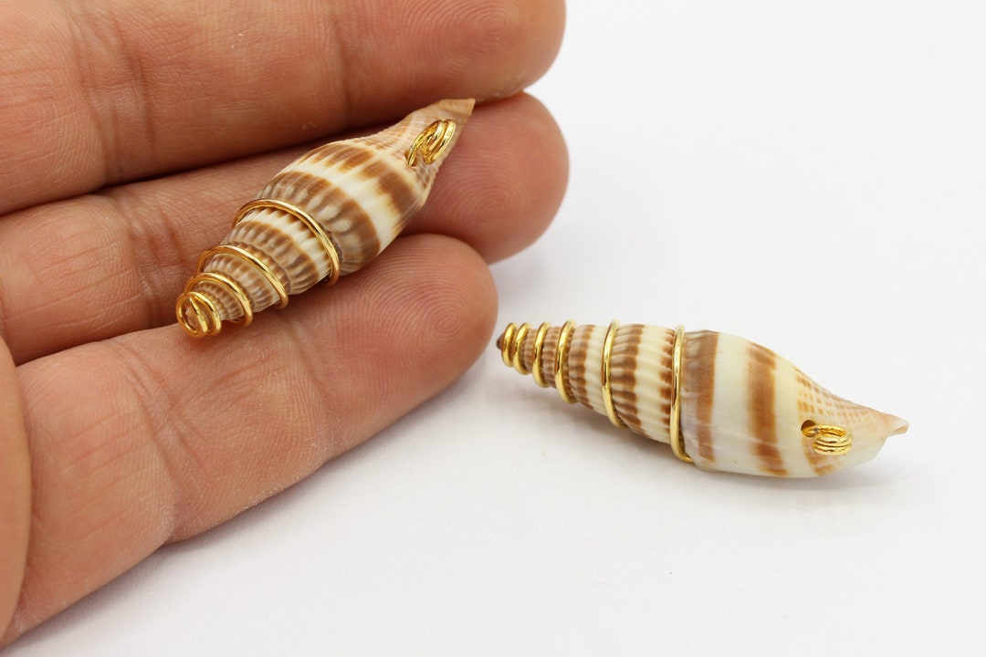 24 K Shiny Gold Plated Wire Connected With Sea Shell - GLD85 - Etsy