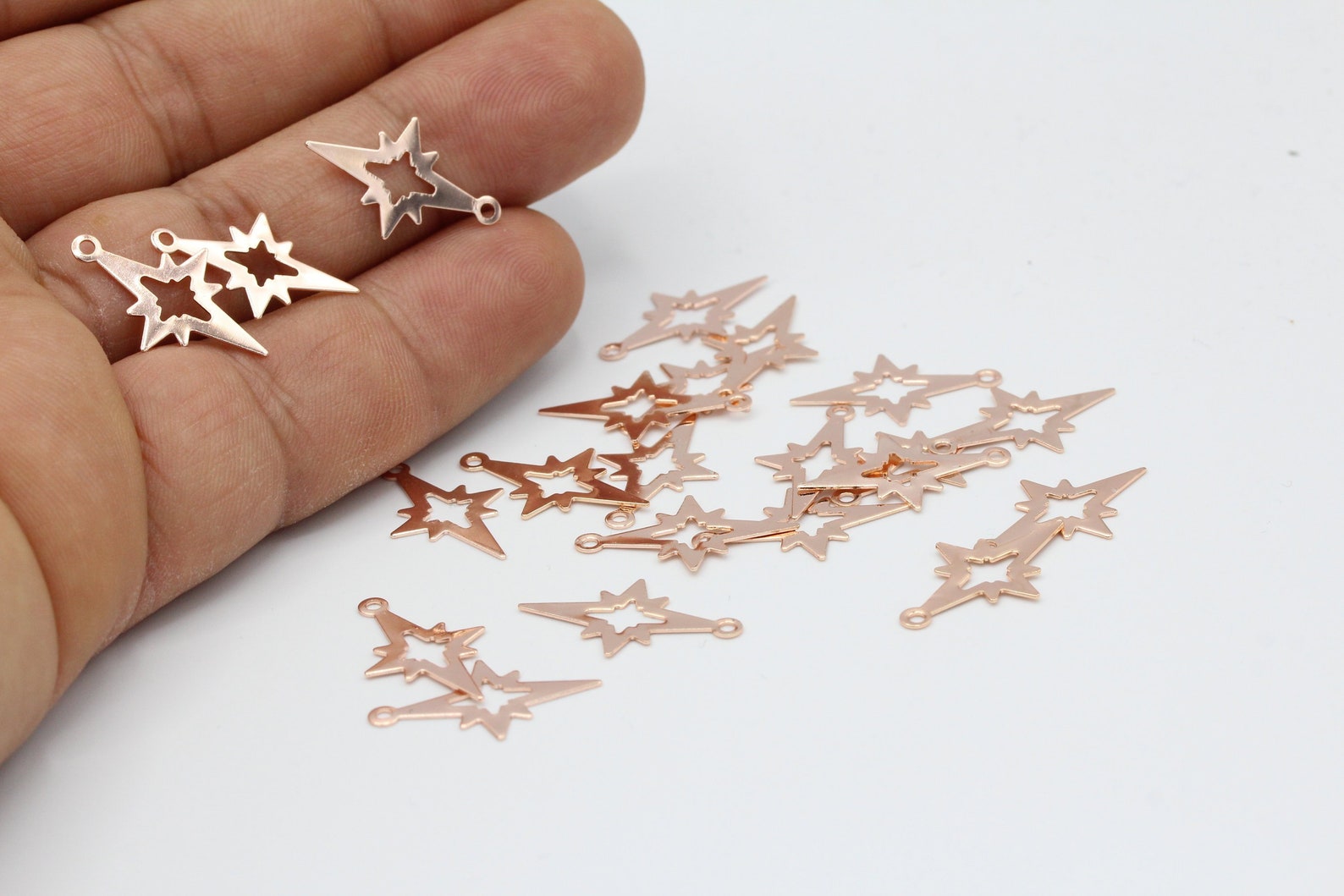 12x21mm Rose Gold Plated North Star Charms Rose Gold Plated - Etsy