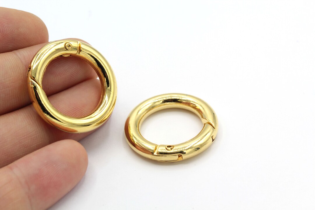 29mm 24 K Shiny Gold Plated Key Chain Ring,split Key Ring , Key Chain ...