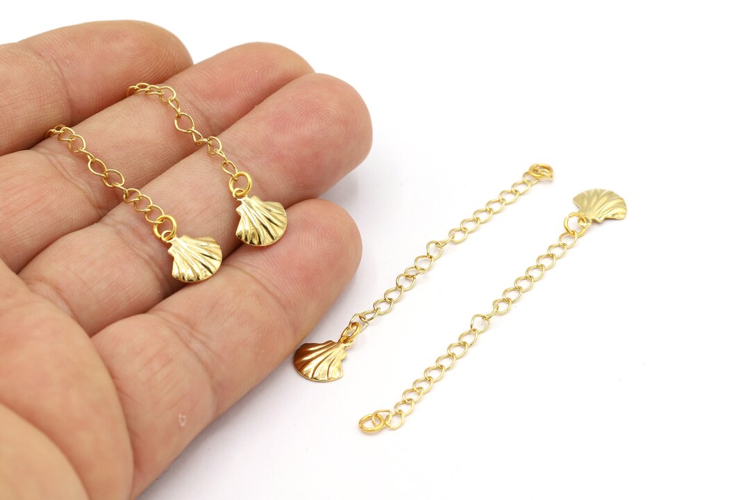 2,5” 24 K Shiny Gold Plated Extender Chains, Extension Chains, Extender ...