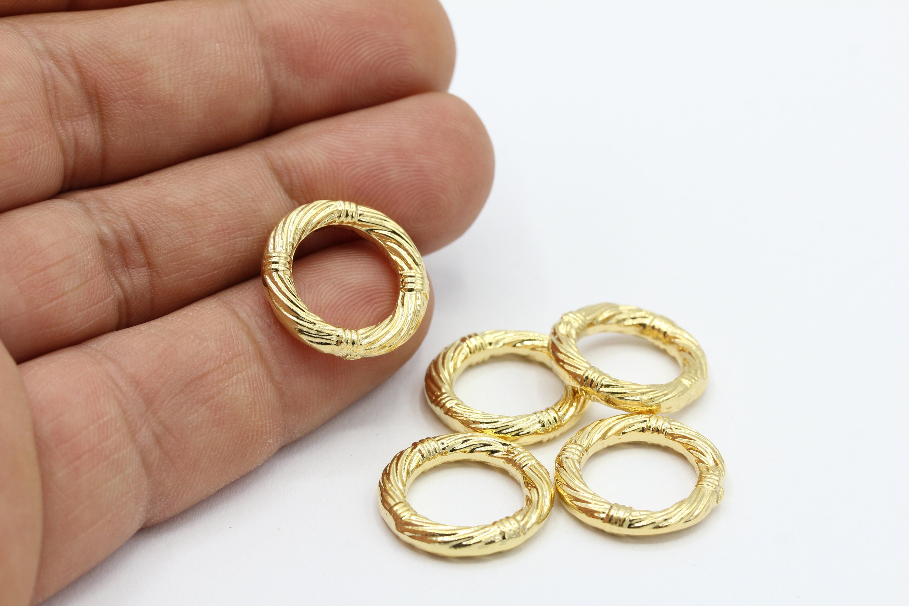 18mm 24 k Shiny Gold Plated Closed Ring GLD34 | Etsy