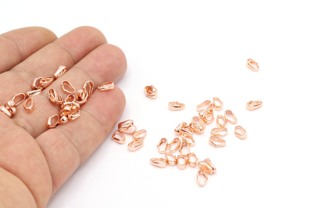 Rose Gold Plated Pendant Bail, Rose Gold Chain Bail, Necklace Bail ...