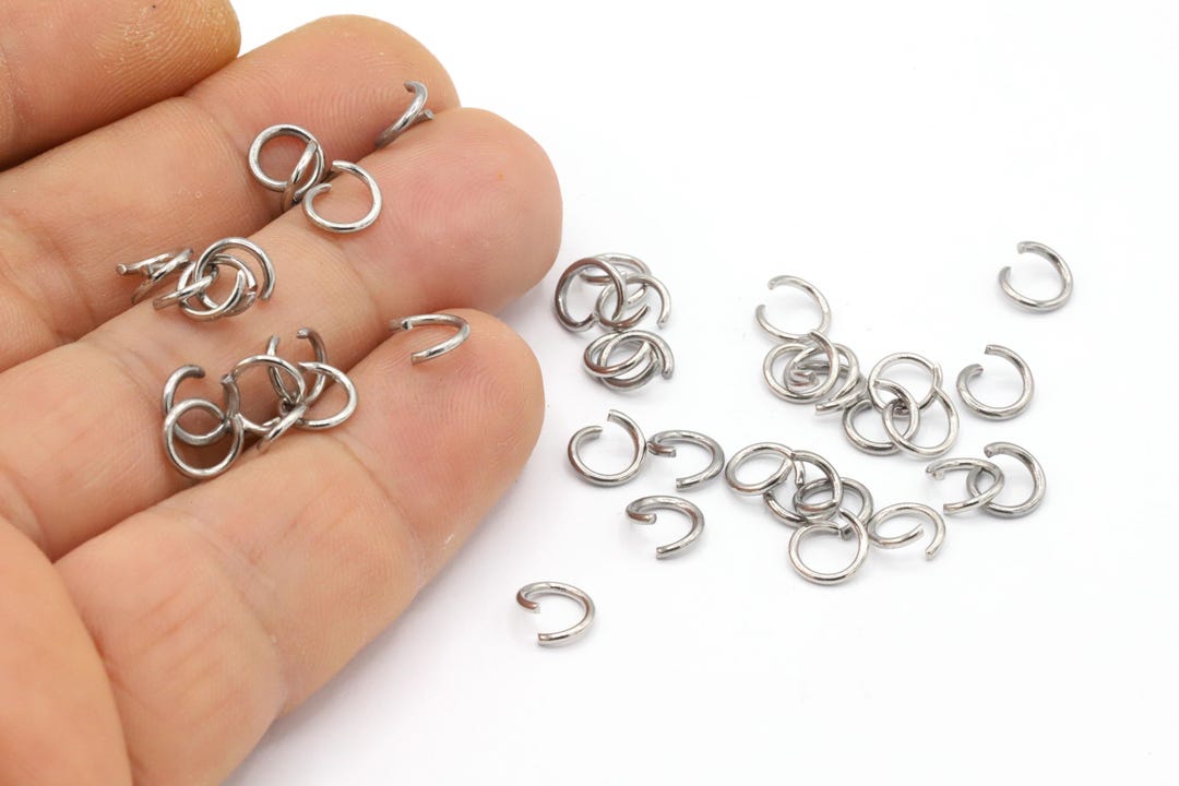 18 Ga 5mm Stainless Steel Jump Rings, Steel Jump Ring, Jewelry Making ...