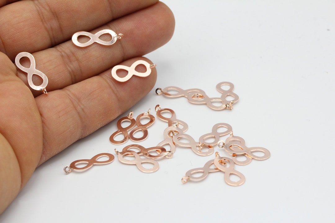 7x19mm Rose Gold Plated Infinity Charms - RSG68 - Etsy