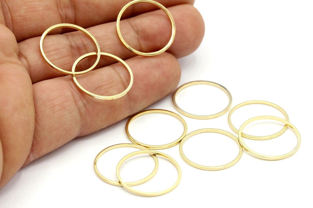 25mm 24 K Shiny Gold Plated Closed Ring, Gold Plated Closed Circle ...