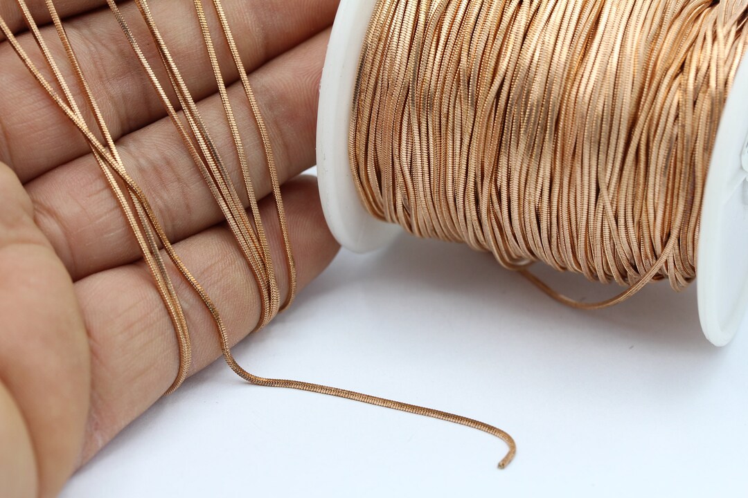 1mm Raw Copper Snake Chains , Cable Chains , Box Chains - CHN110 - Etsy