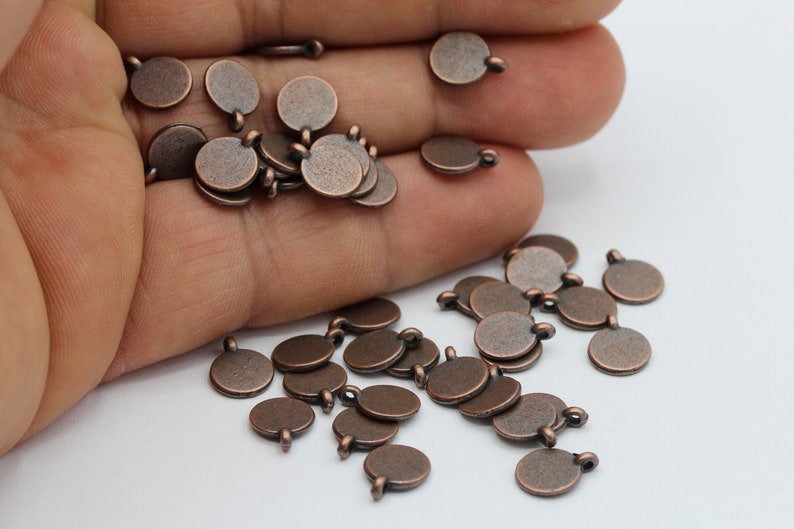 8x10mm Copper Tone Round Disc Stamped Coins Coins TS448 - Etsy