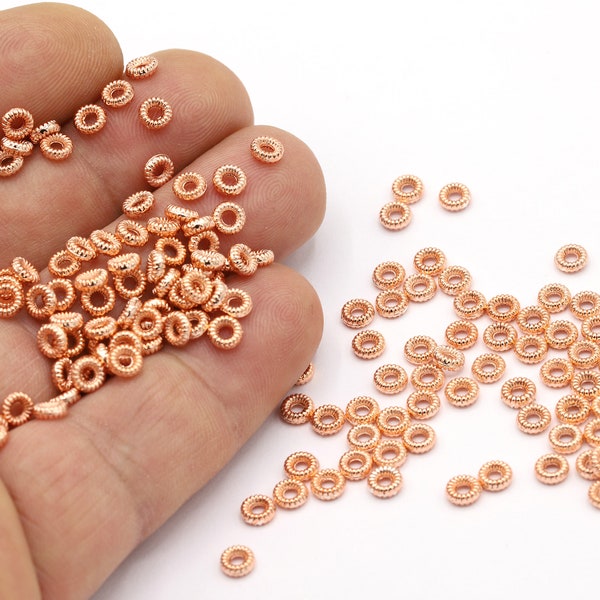 Rose Gold Spacer Beads - Etsy