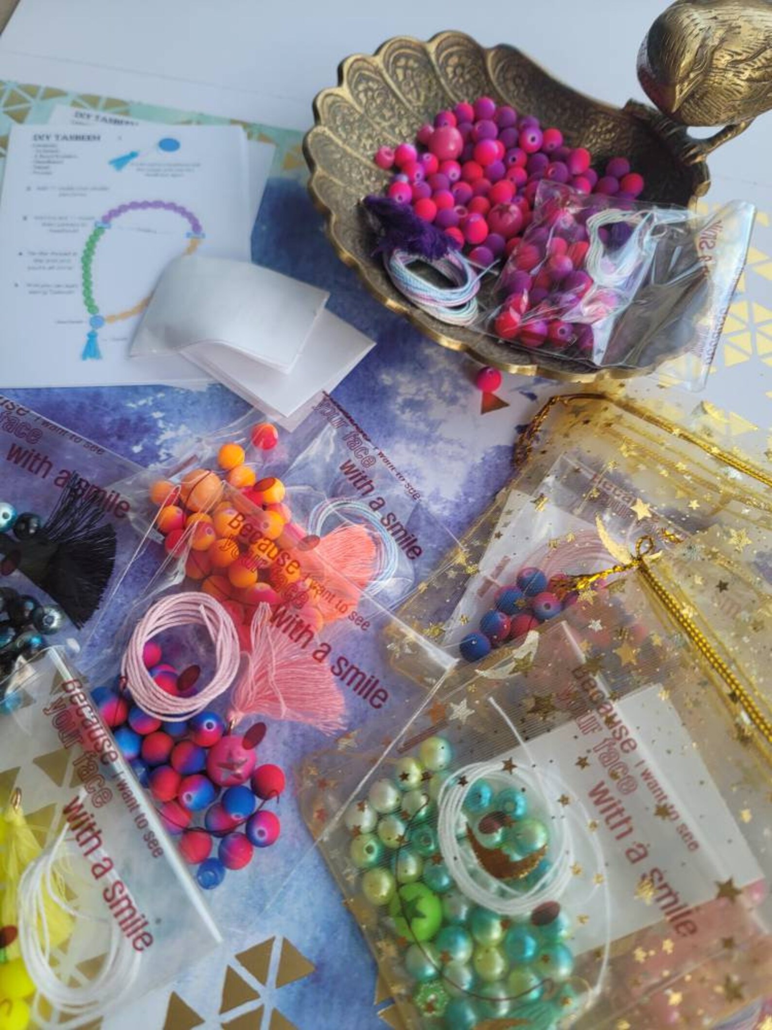 DIY Tasbih Make Your Own Misbah Tasbeeh Kit Ramadan - Etsy