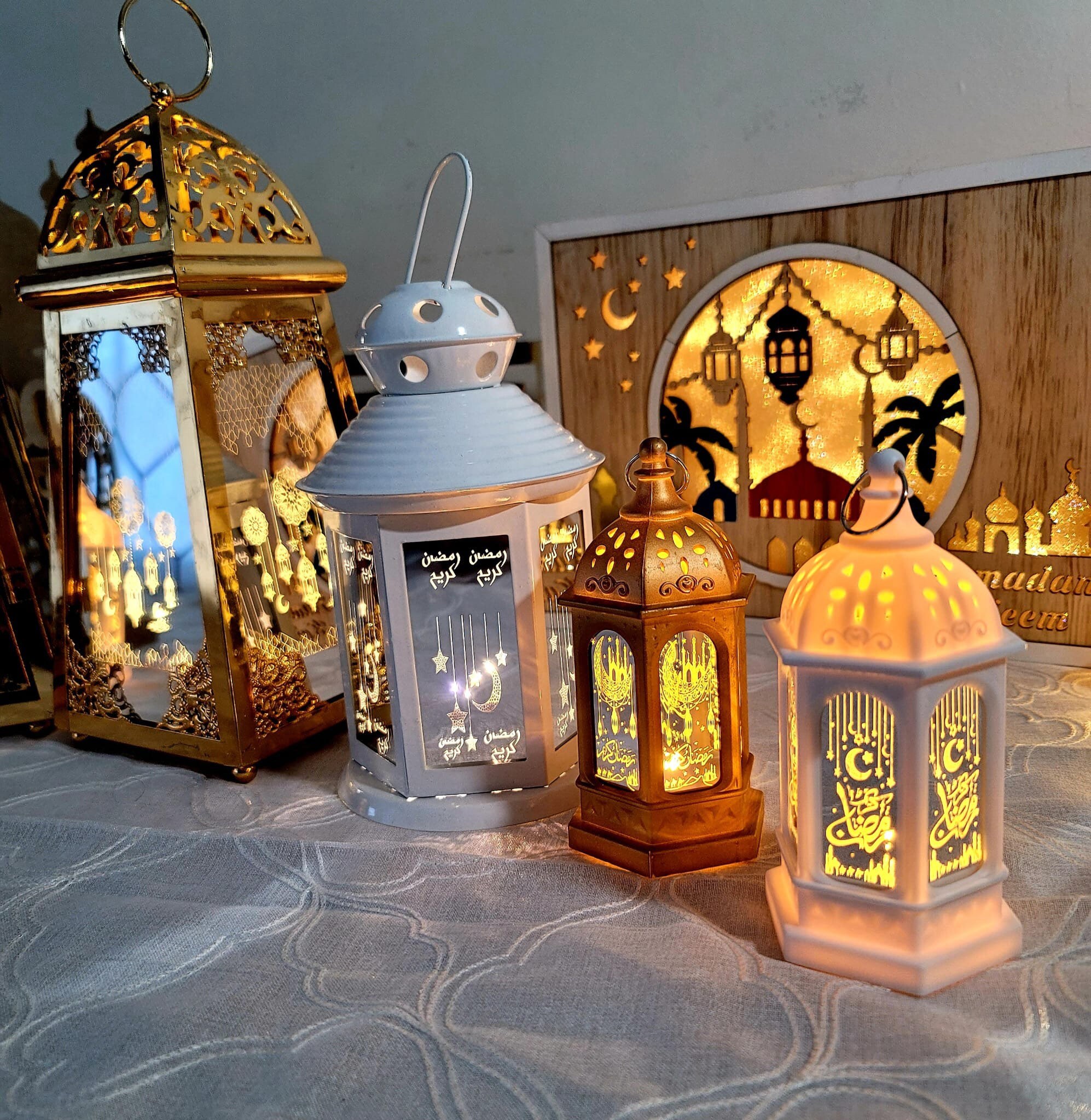 Ramadan White Lantern Ramadan Table Top Decor Ramadan - Etsy