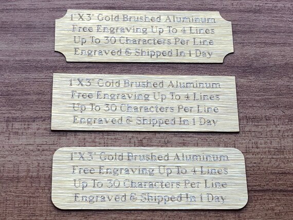 Custom Engraved Personalized Plate 1x3 Name Plate | Etsy