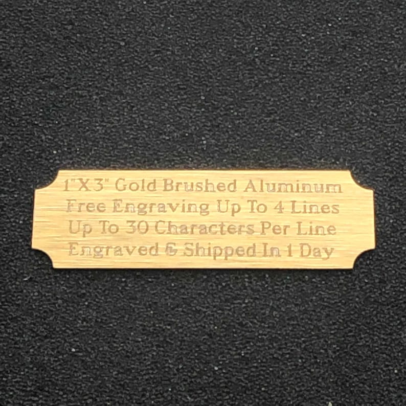 Custom Engraved Personalized Plate 1"x3" Name Plate Plaque Award Art ...