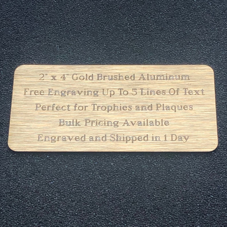 Custom Engraved Personalized Plate 2x4 Name Plate - Etsy