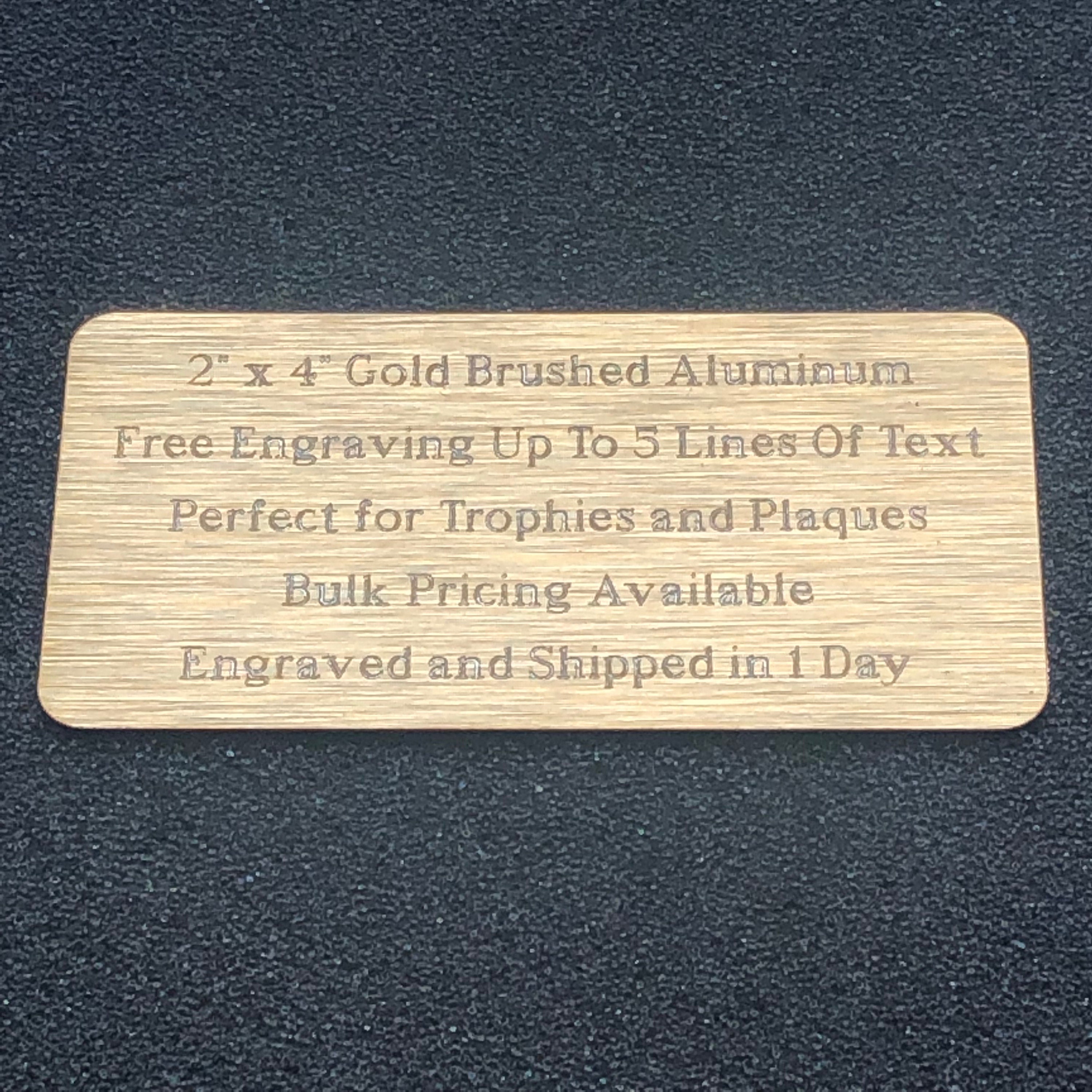 Custom Engraved Personalized Plate 2x4 Name Plate Plaque Award Art ...