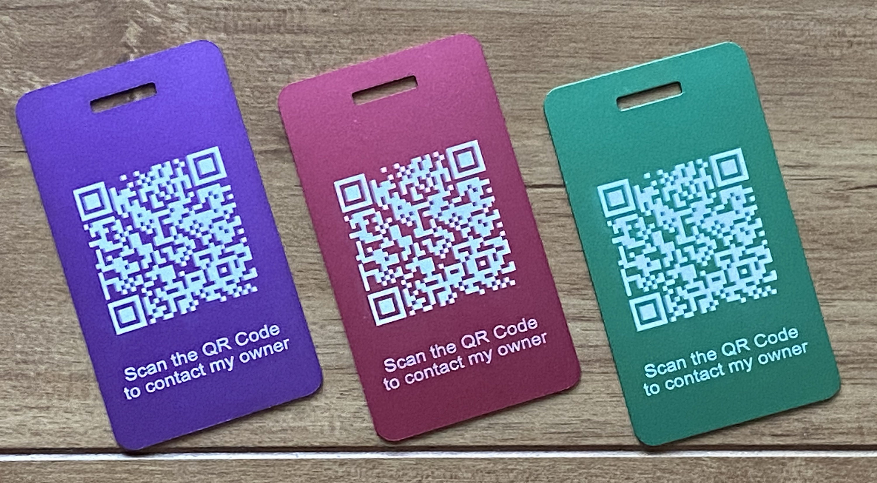 Personalized QR Code Aluminum Luggage Tag: Engraved Monogram Travel ID ...
