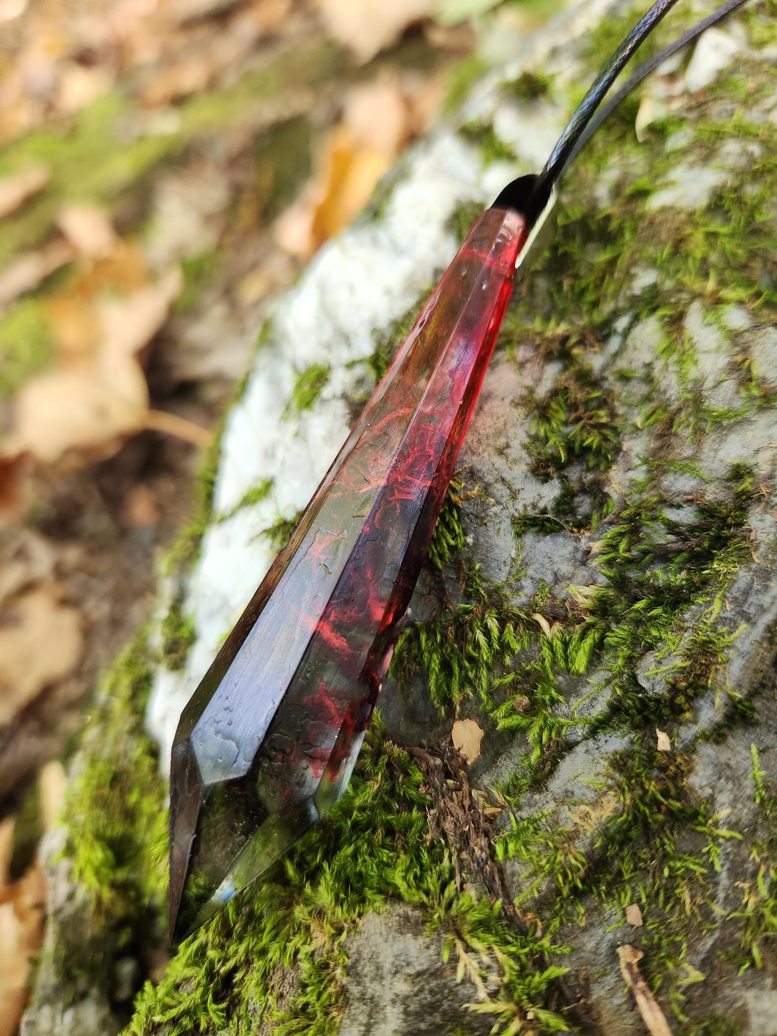 Tarnished Blood Veil Corrupted Alchemy Crystal Pendant Dark Shadows - Etsy