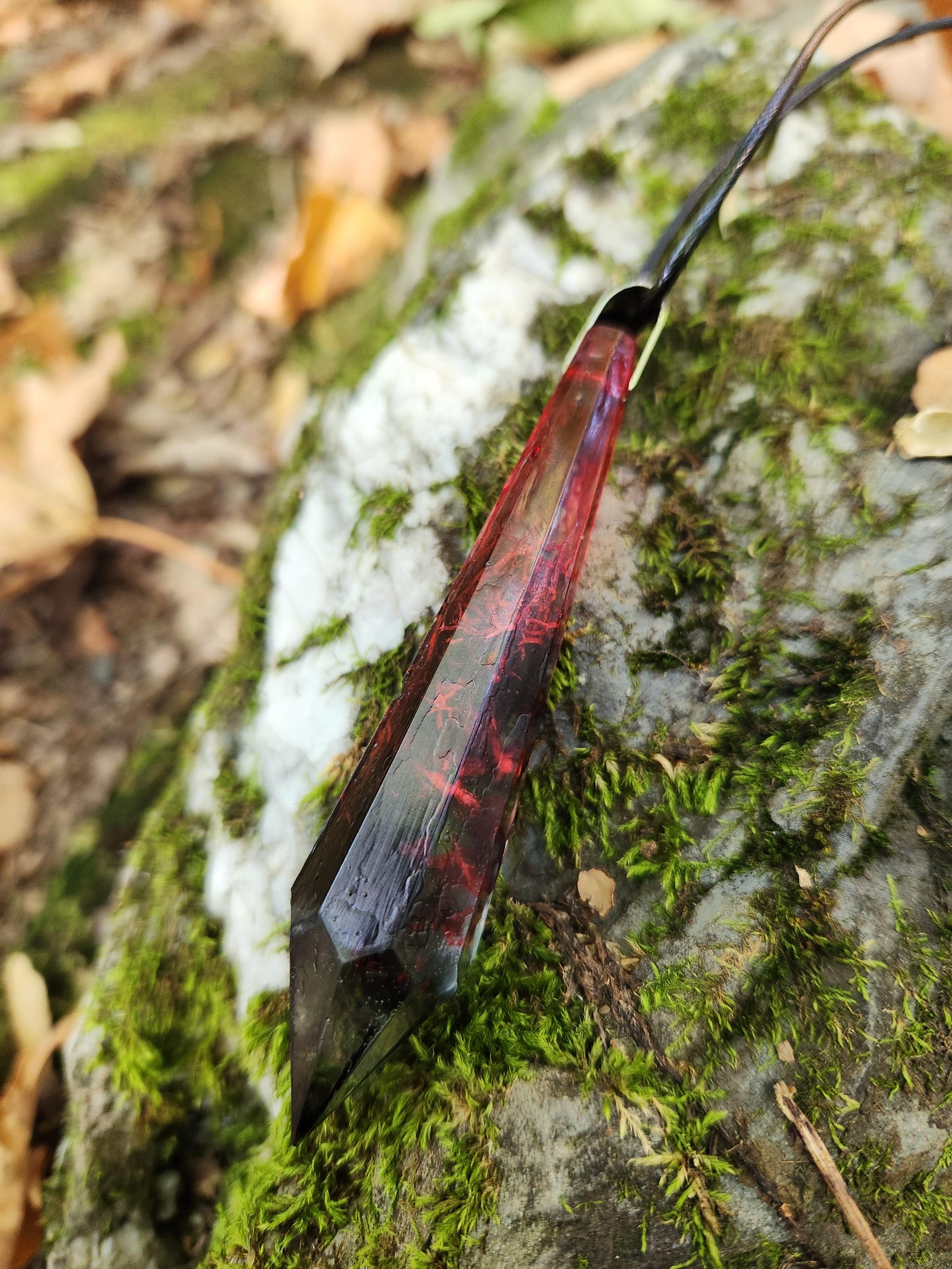 Tarnished Blood Veil Corrupted Alchemy Crystal Pendant Dark Shadows - Etsy