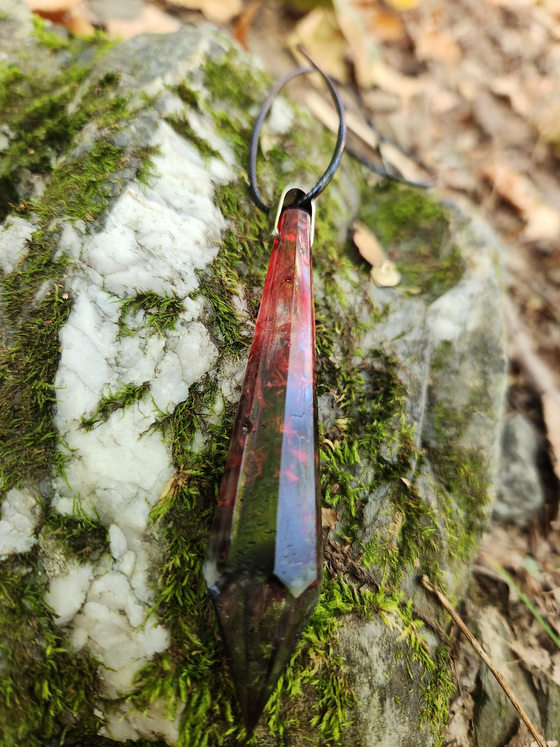 Tarnished Blood Veil Corrupted Alchemy Crystal Pendant Dark Shadows - Etsy