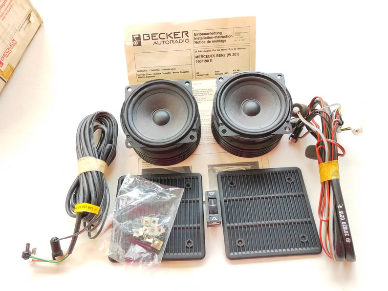 Becker Rear Speaker Complete Set for Mercedes W201 190 From | Etsy